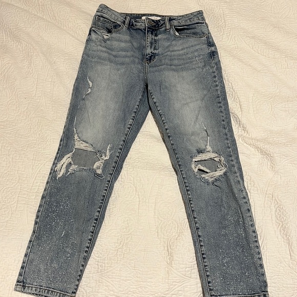 eunina | Jeans | High Rise Mom Jean Crop | Poshmark